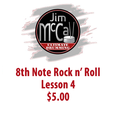 Beginning Skill Level 8th Rock & Roll - Ultimate Drumming